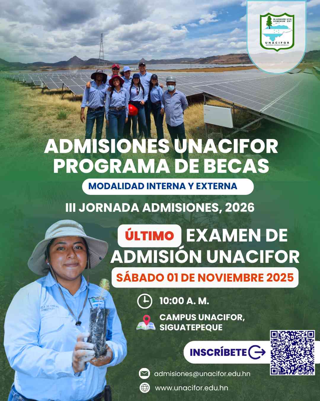 Fechas del examen de admisión - UNACIFOR